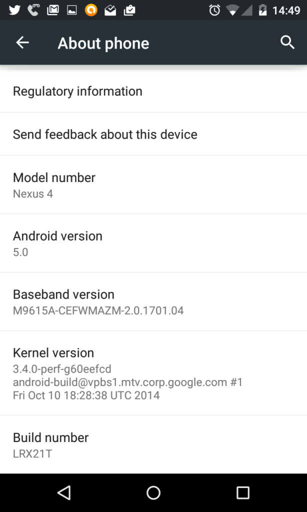 Upgrading a Nexus 4 (or any Nexus Device) to Android 5 Lollipop (LRX21T ...